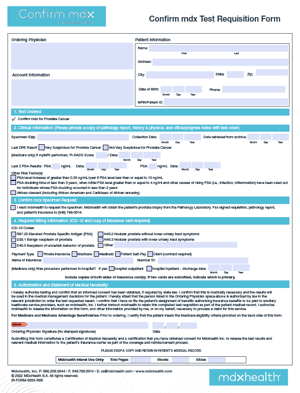 Test Requisition Forms - mdxhealth